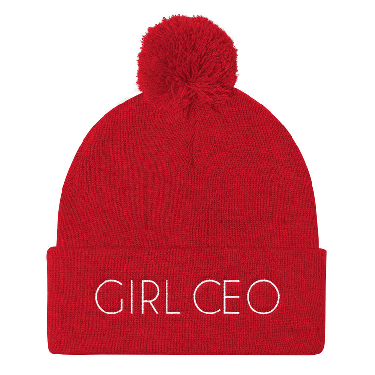 Girl CEO Pom Pom Knit Beanie – Deviant Sway