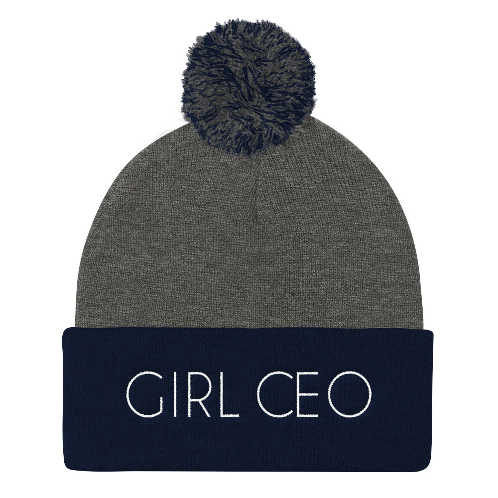 Girl CEO Pom Pom Knit Beanie – Deviant Sway